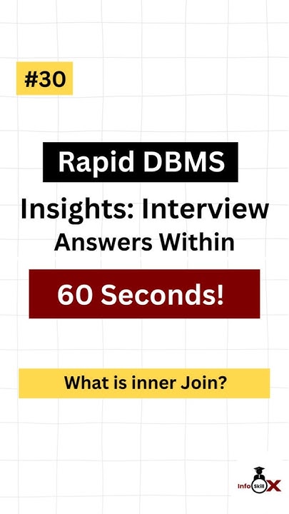 #30 What is Inner Join? | DBMS Interview Questions #shorts #ytshorts #dbms #sql #infoskillx ...