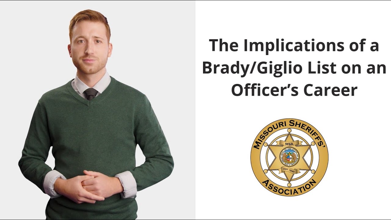 The Implications of a Brady Giglio List on an Officer’s Career Part 2 - YouTube