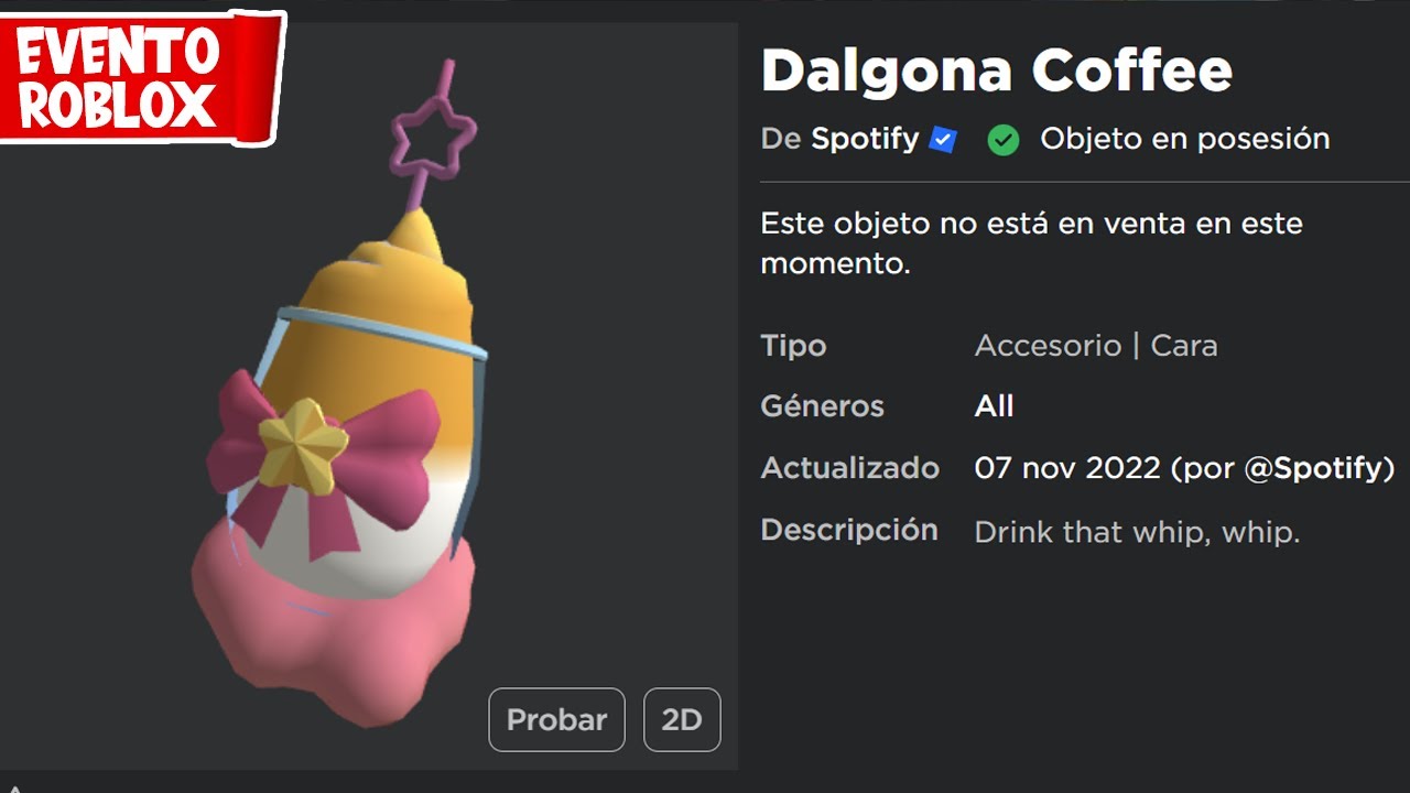 CONSIGUE CAFÉ DALGONA GRATIS en ROBLOX | EVENTO SPOTIFY ISLAND 🎵 - YouTube