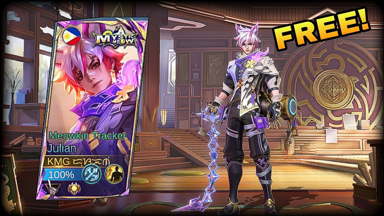 FREE MEOWKIN JULIAN SKIN IS HERE AND IT'S EPIC | MOBILE LEGENDS - YouTube