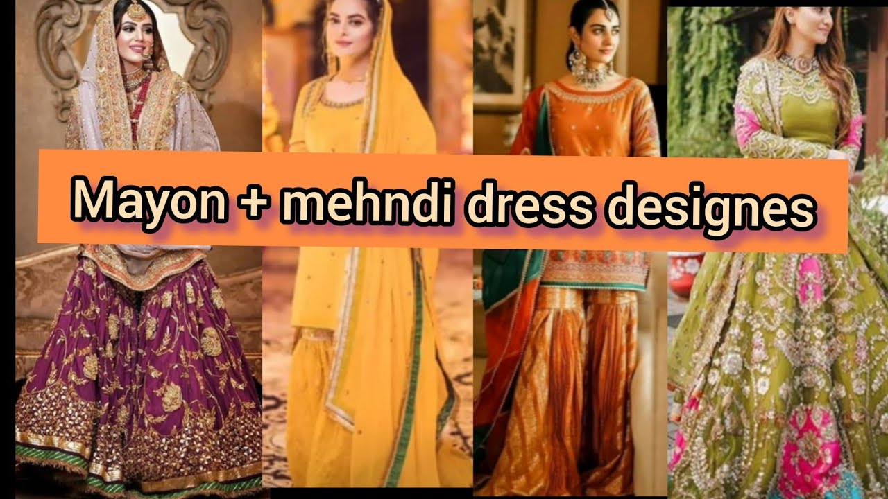 Latest Mayon + mehndi dress designes for bride's and bride's sisters ...