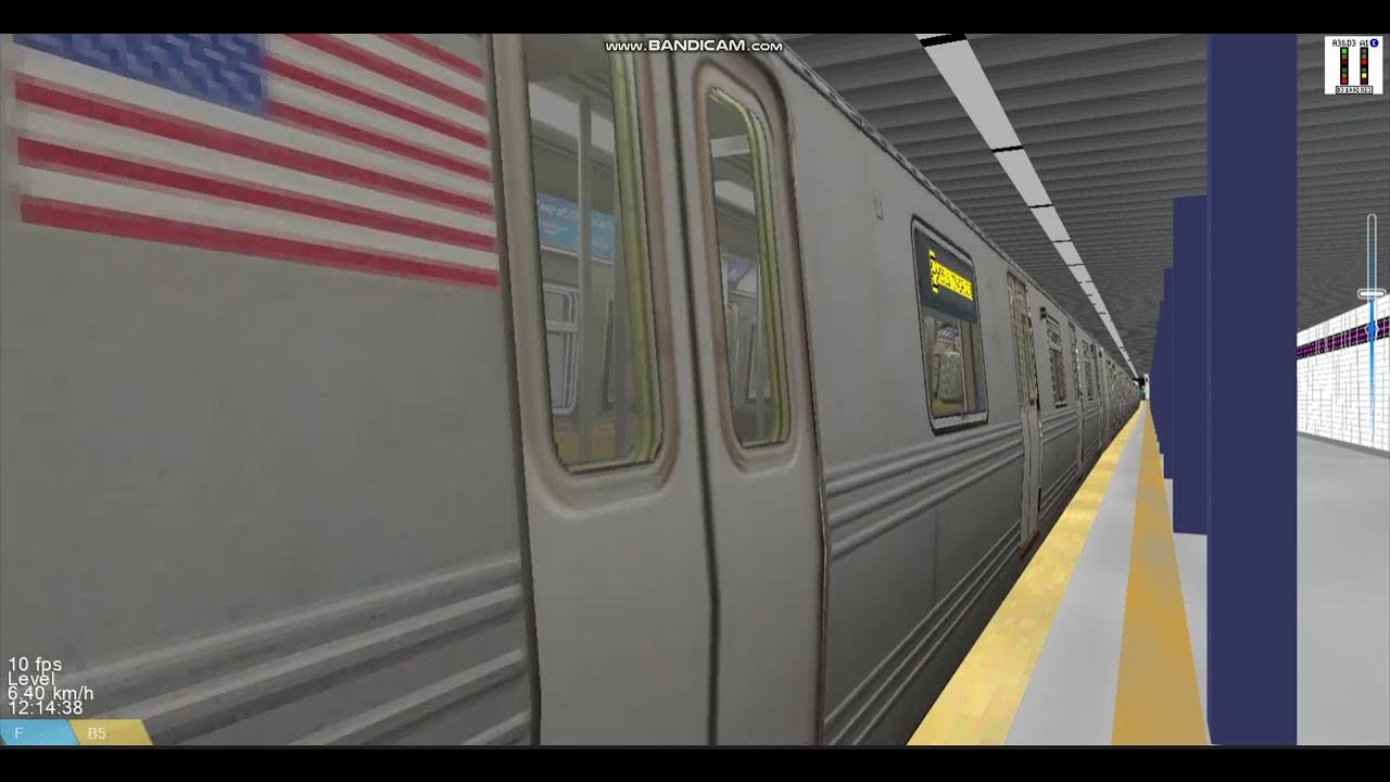 OpenBVE R46 E train arriving & departing at 50th Street - YouTube