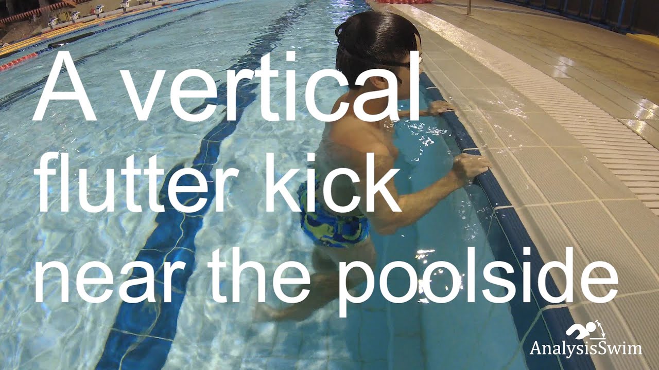 A vertical flutter kick near the poolside - YouTube
