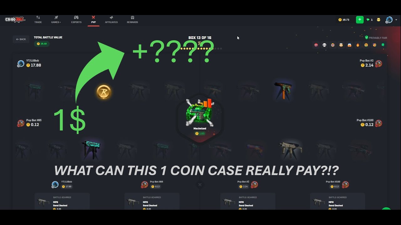 CSGO ROLL | DOES THE 1 COIN CASE PAY HUGE?!? - YouTube