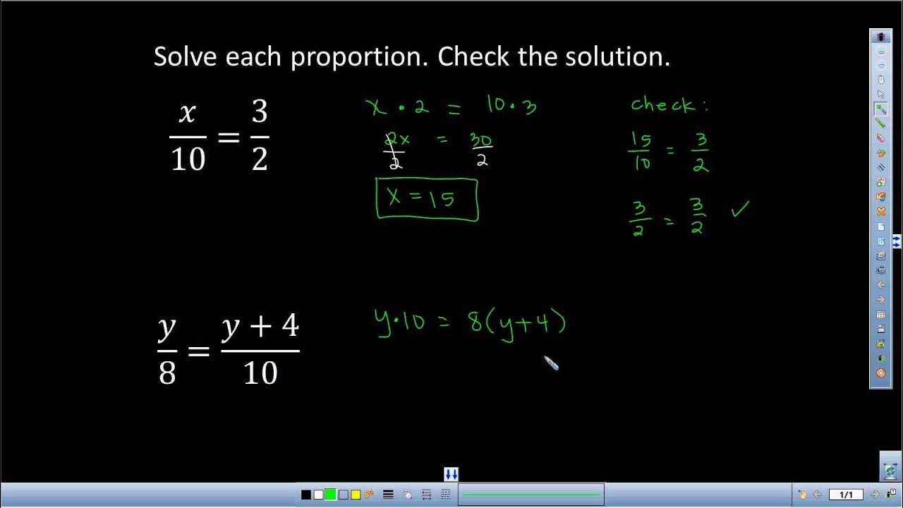 1-6 Solving Proportions (Spanish) - YouTube
