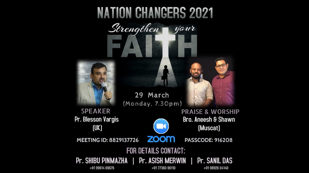 Strengthen Your Faith | Nation Changers 2021 | Pr. Blesson Vargis ...