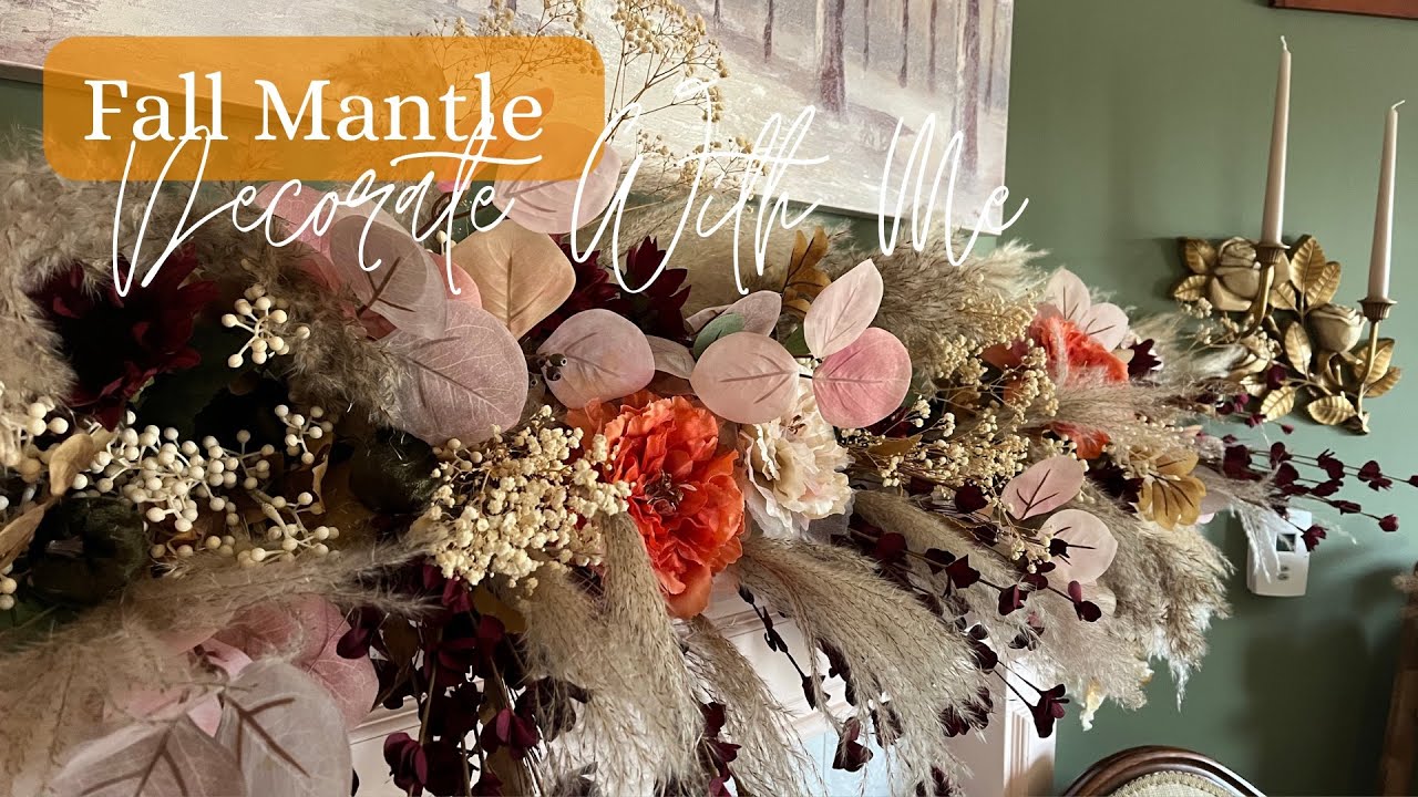 *New* Fall Decorating || Fall Floral Mantle Design || Fall 2023 ...
