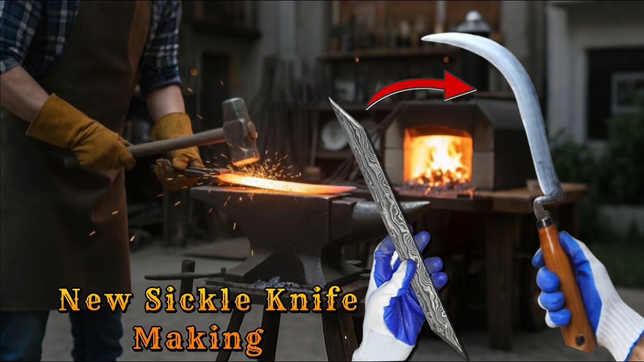 New Viral Knife Making 🔪|| Handmade Curved Agriculture Knife From Steel ...