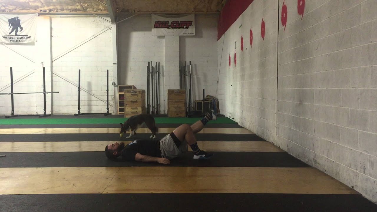 Single leg supine hip extension - YouTube