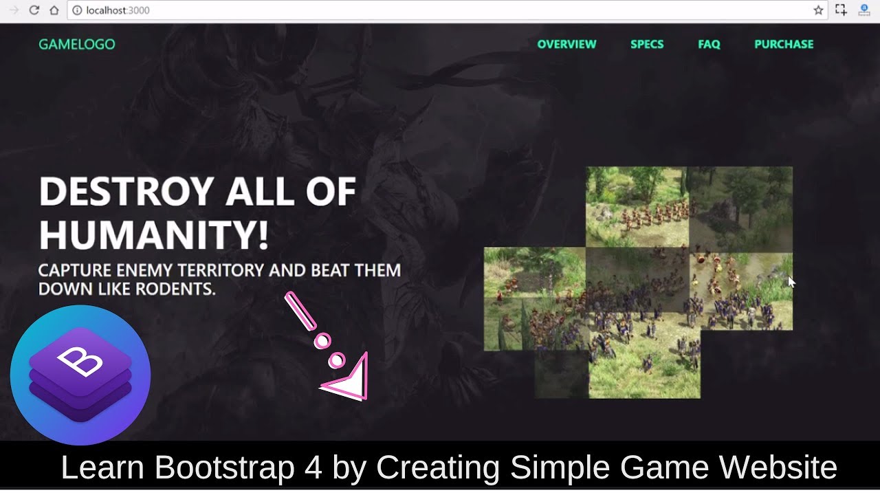 🔥[Game Website] Learn Bootstrap by Creating Website Step by Step ...