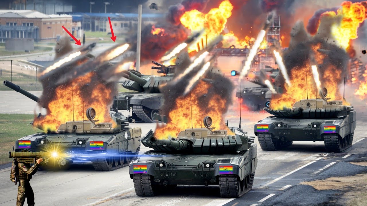 NATO convoy of 60 tanks sent to Ukraine destroyed by Russian long-range ...