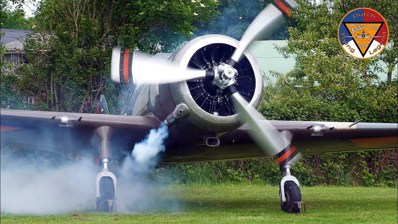 [4K] Fantastic Warbird Fokker D.21 Engine start-up & taxi-run - YouTube