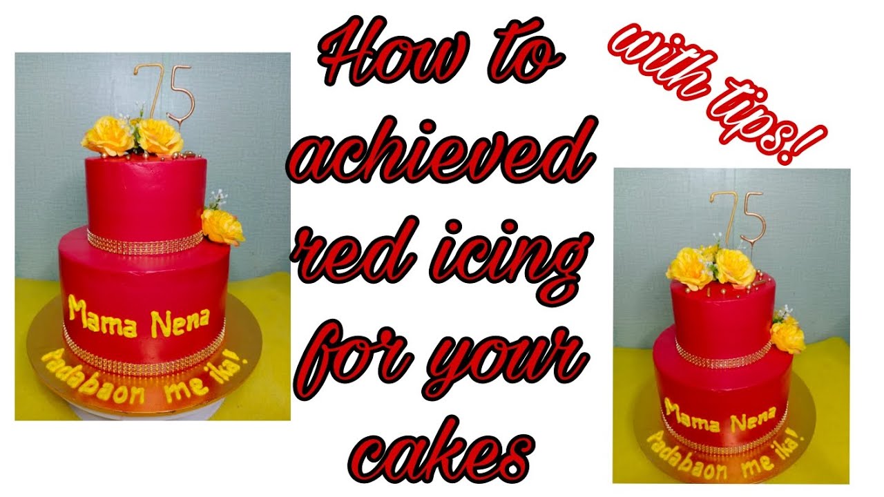 How to achieve red icing for your cakes - YouTube