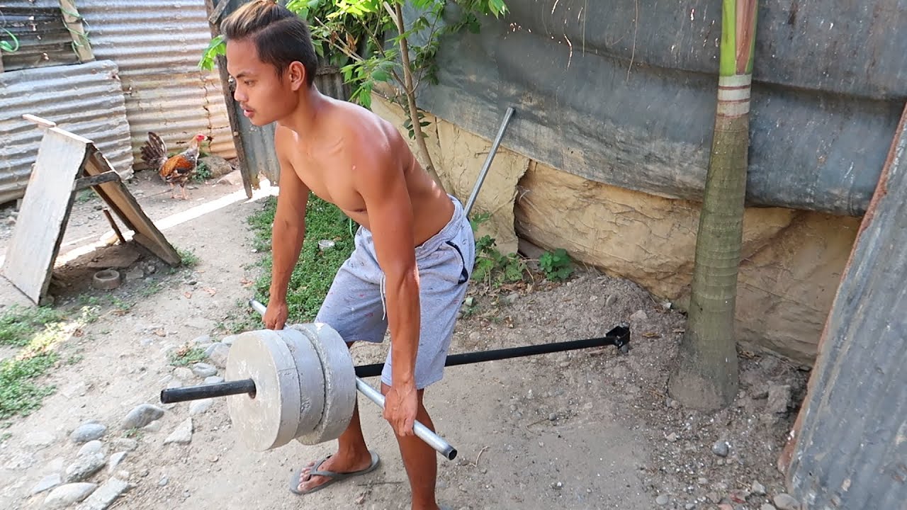 How To Make Homemade T Bar Row - YouTube