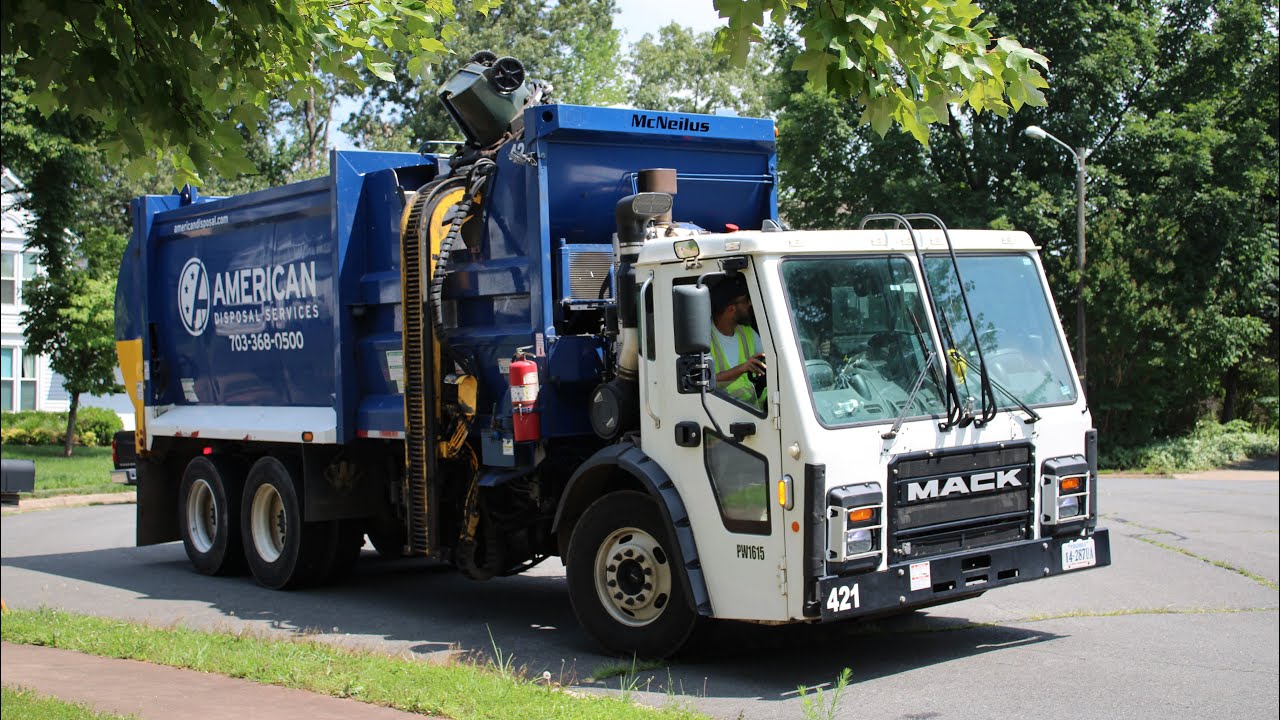 Ex Waste Connections Mack LR in Manassas - YouTube