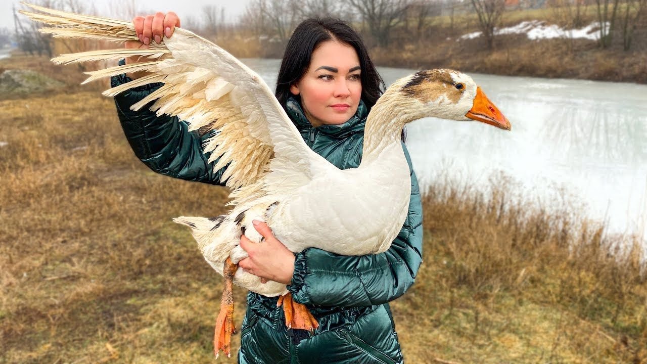 Mega Goose Stuffed with Quails and Cooked in the Oven! An Unforgettable ...