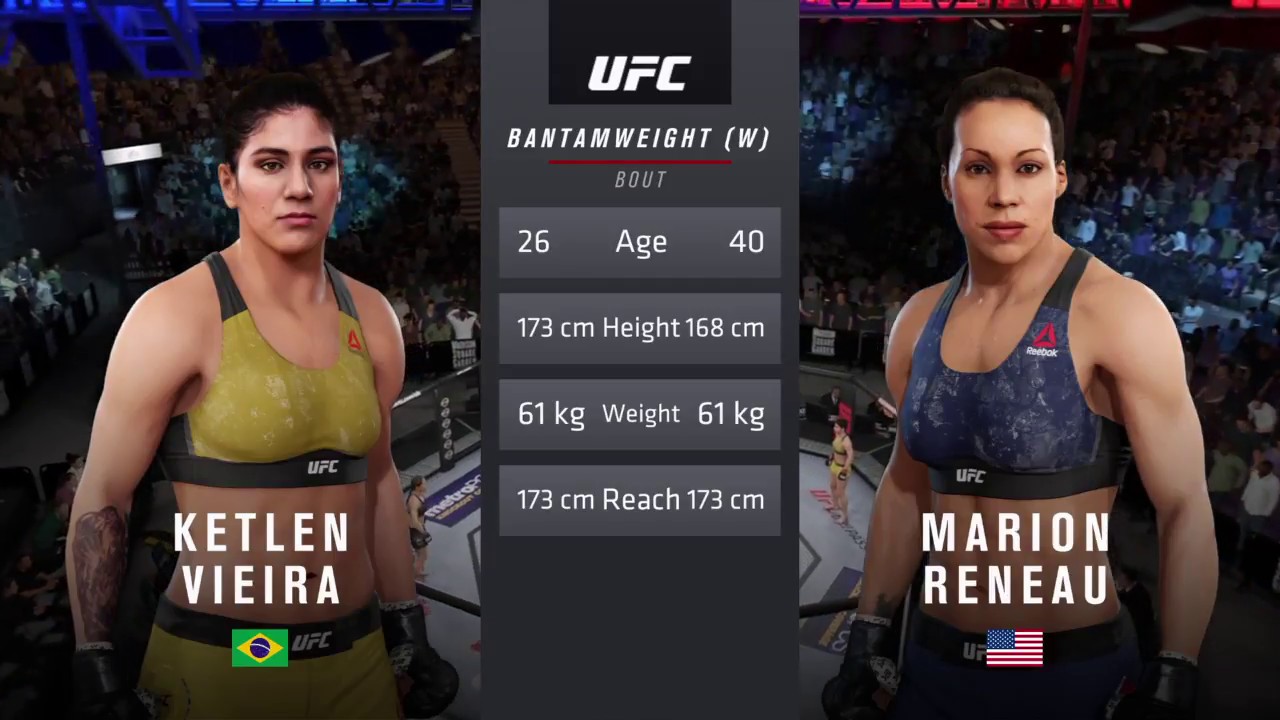 EA SPORTS UFC 3 PATCH 1.06 KETLAN VIEIRA VS MARION RENEAU - YouTube