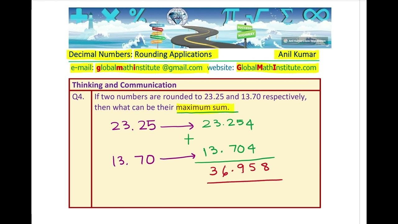 Find Maximum and Minimum Value of Rounded Decimal Numbers - YouTube