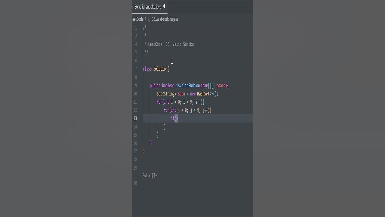 Valid Sudoku | Amazon Interview Question | LeetCode 36 #leetcode #amazon - YouTube