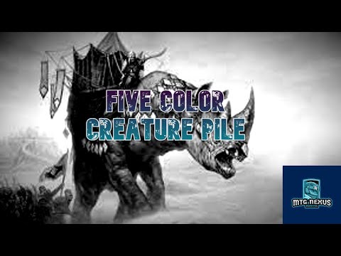 MTG Modern: 5 Color Creature Pile Part 2 - YouTube
