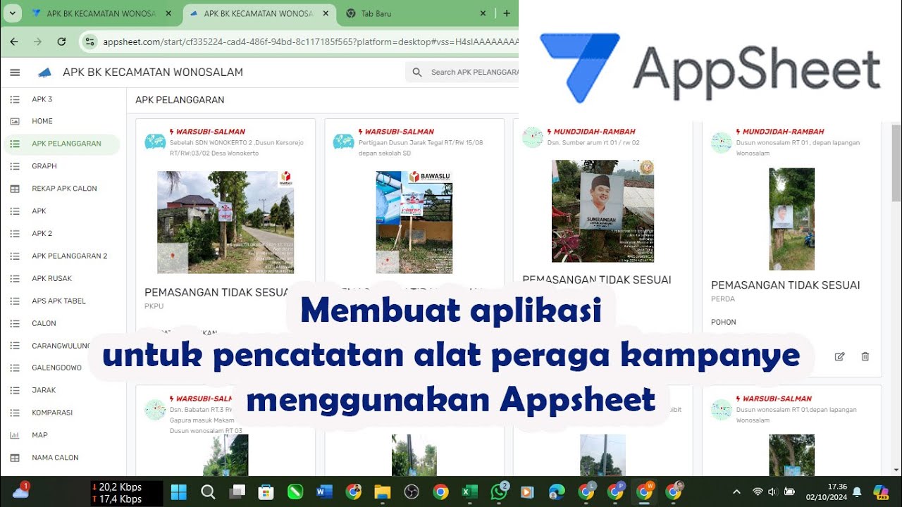 CARA MEMBUAT APLIKASI PENCATATAN APK MENGGUNAKAN APPSHEET - YouTube
