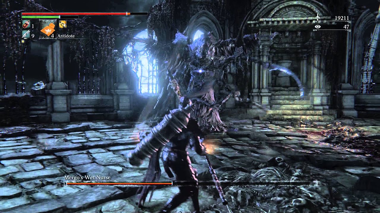 Bloodborne Boss Fight Mergo's Wet Nurse - Nightmare of Mensis - YouTube