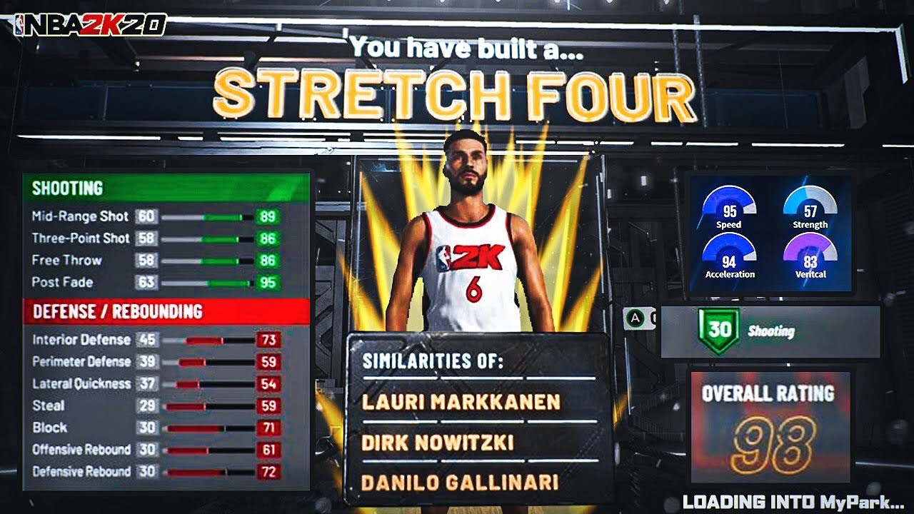 NBA 2K20 BEST STRETCH BIG BUILD! ATTRIBUTES, BADGES! MYPLAYER BUILDER ...