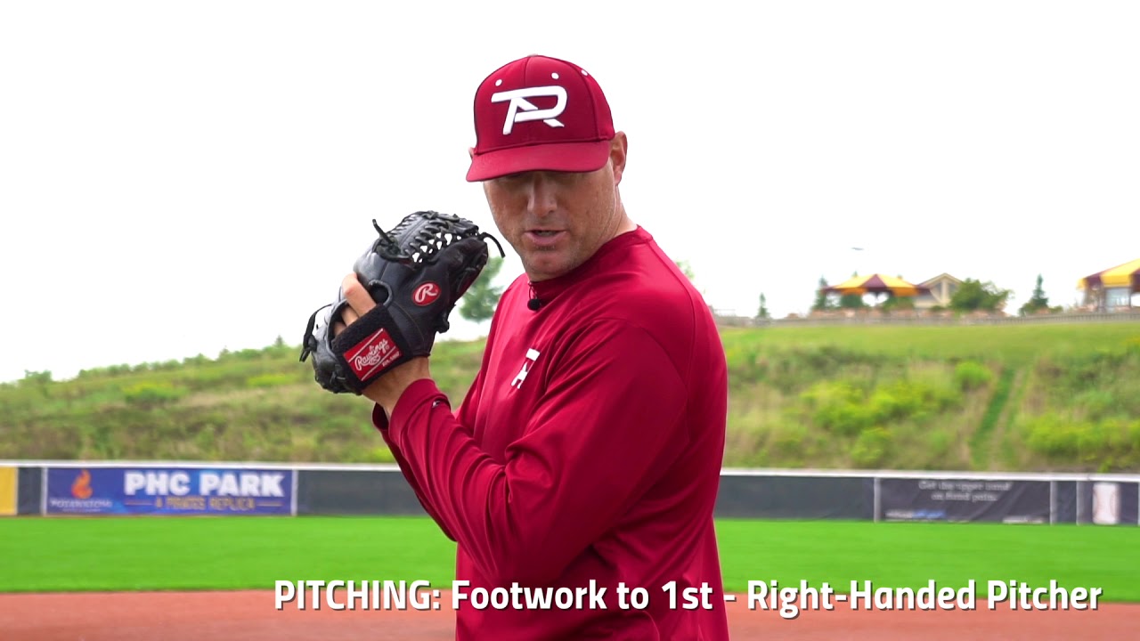 Lesson 37 Pitching Footwork to 1st Right Handed Pitcher - YouTube