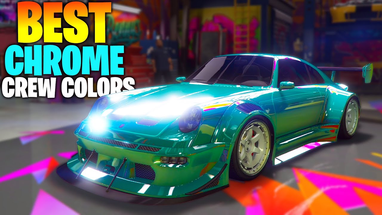 BEST INSANE 3D CHROME CREW COLORS IN GTA 5 ONNLINE - YouTube