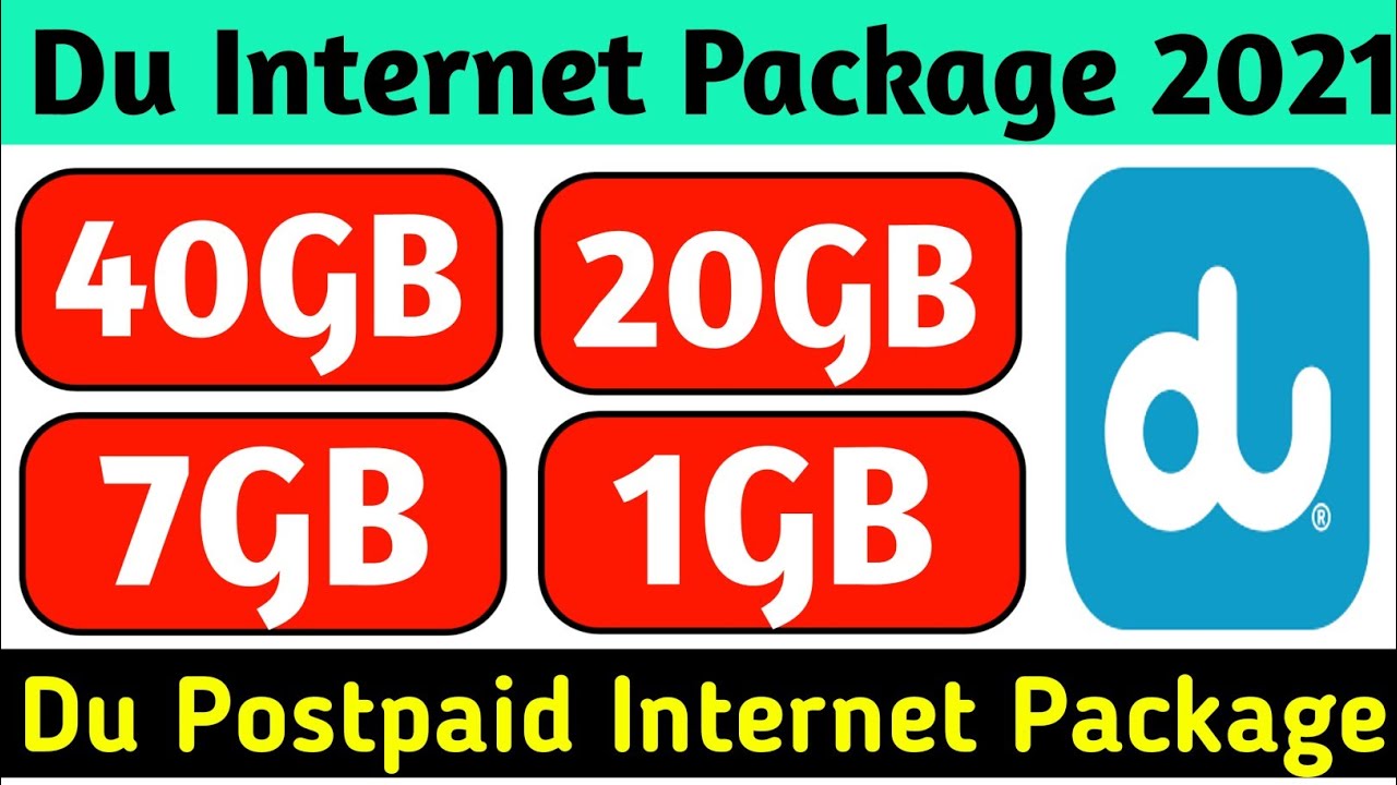 Du internet Packages 2021 | Du Postpaid Plans | Du Data package | Du ...