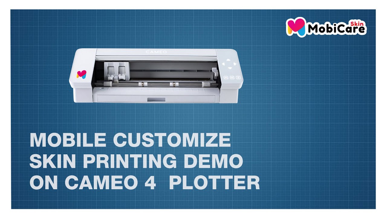 Mobile Customize Skin Printing Demo on Cameo 4 Plotter - YouTube