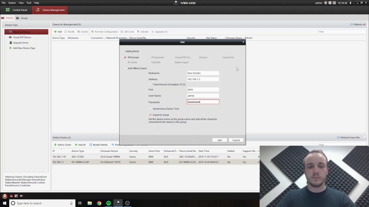How to Add an NVR to IVMS 4200 - YouTube