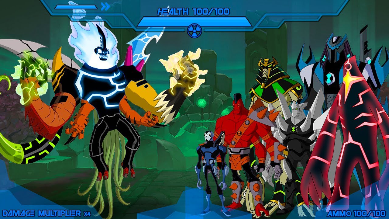 Ben 10 Battle Royal - Vilgax vs Tetramad, Ben, Vilgax, Kevin, Khyber ...