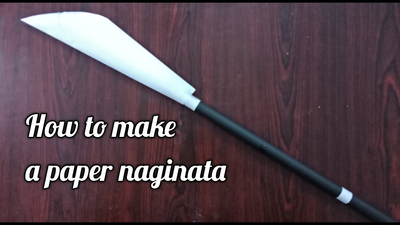 How to make a paper naginata - YouTube