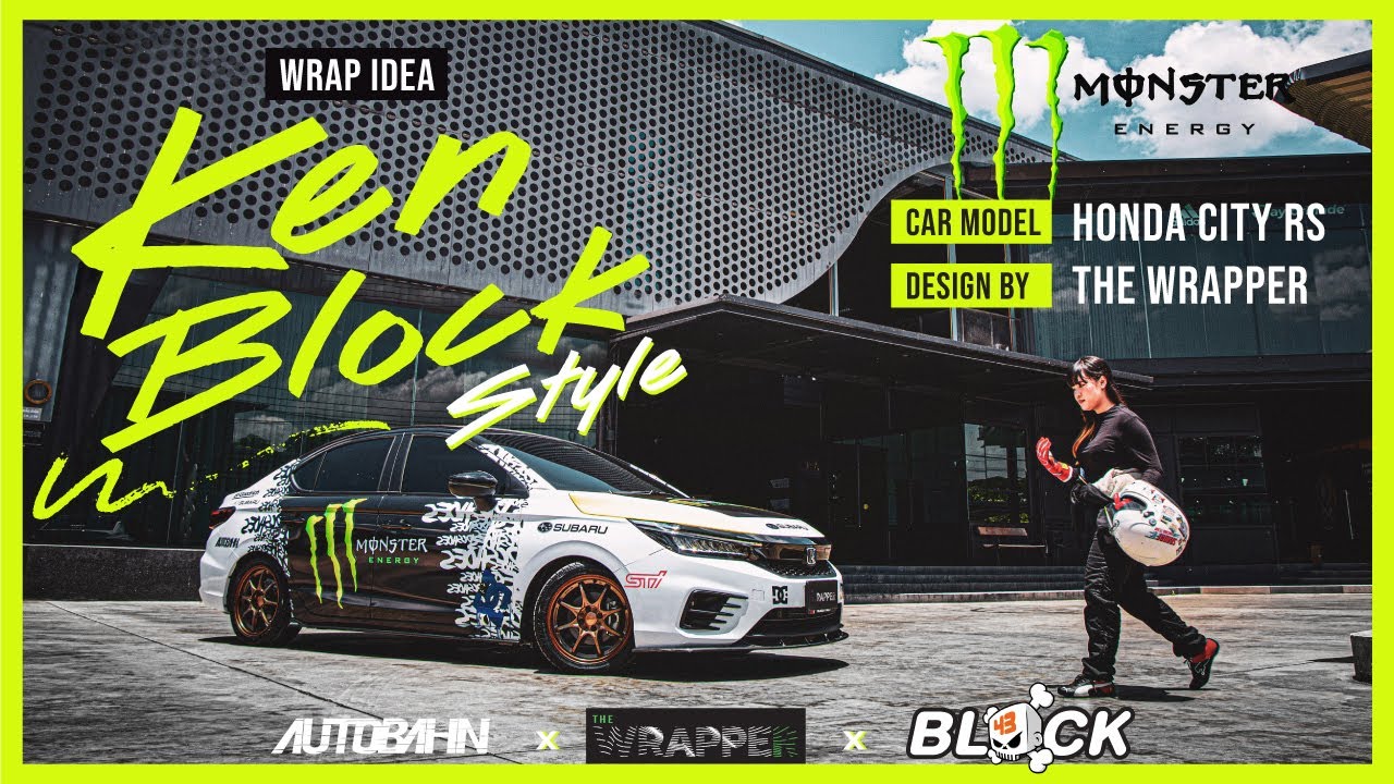 Honda City RS Custom Car Wrap Ken Block Designed by theWrapper - YouTube