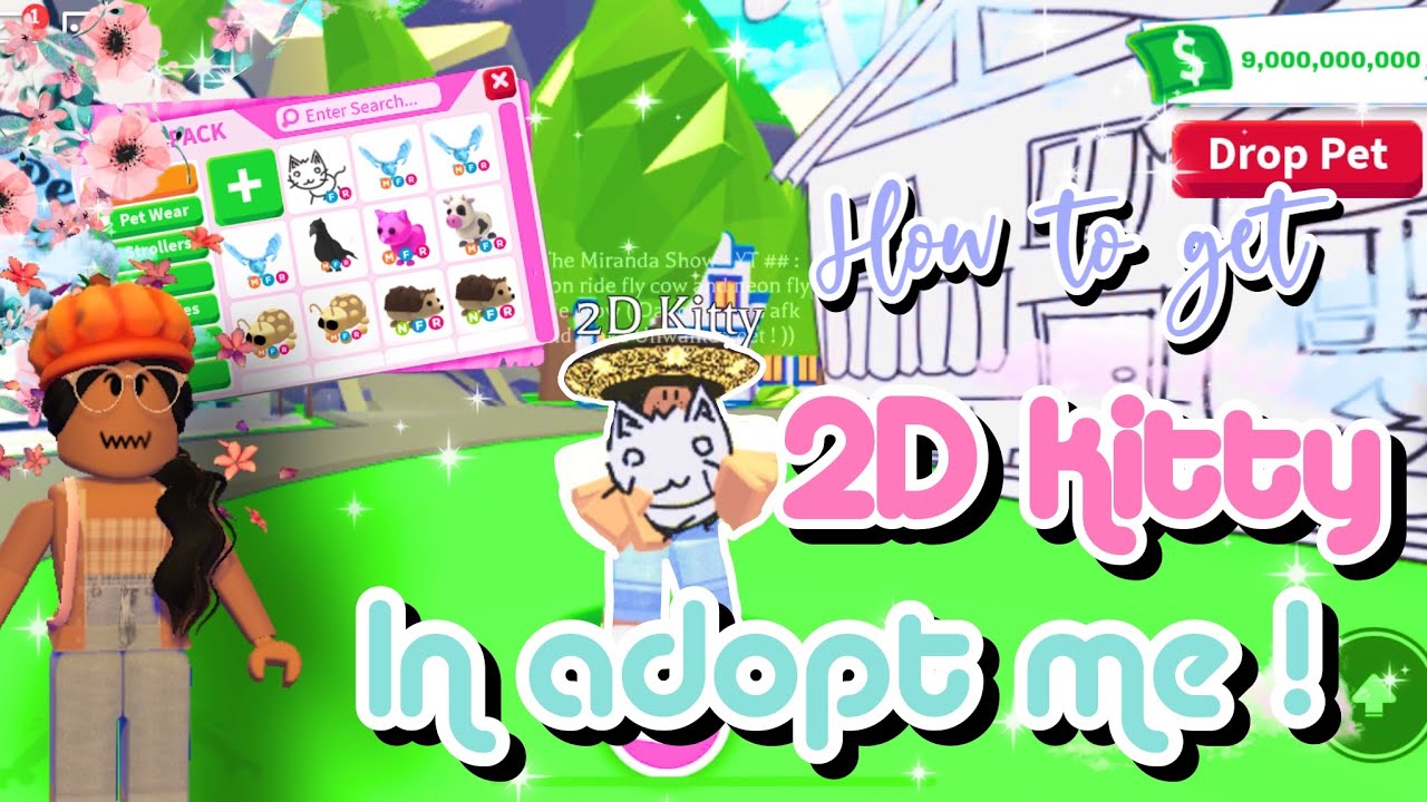 How to get the new 2D kitty in Adopt Me !!! - YouTube