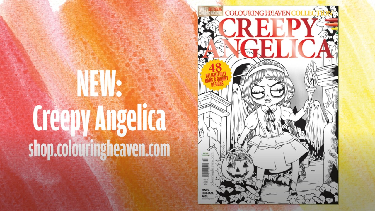 Creepy Angelica Colouring Flip Through Colouring Heaven Collection