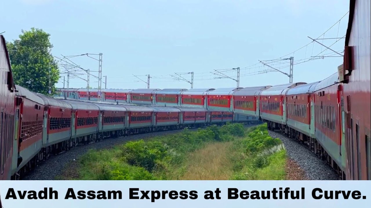 India’s Daily Longest Running Train Avadh Assam Express at Curva. - YouTube
