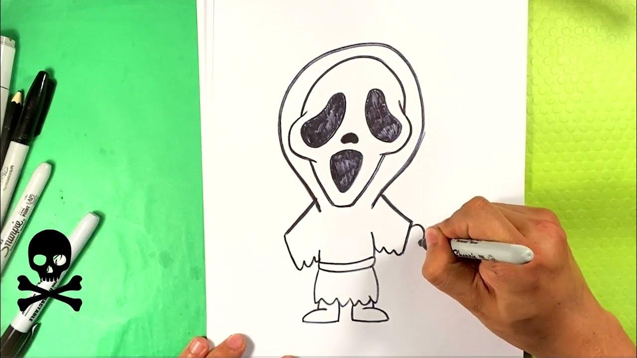 EASY How to Draw GHOST FACE - YouTube