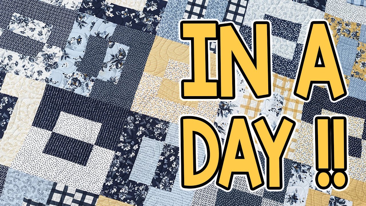 BIG BLOCK | Padlock Quilt Pattern Using Fat Quarters | In A Day Quilt ...