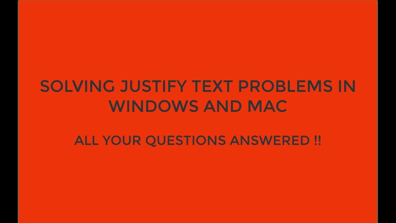 MS Word - easily solving single line paragraph JUSTIFY problems - Windows and Mac - YouTube