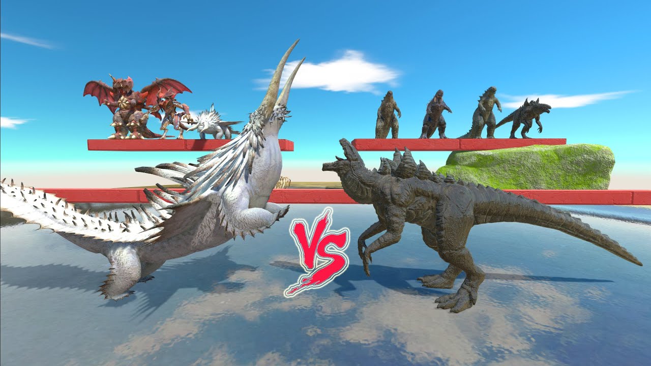 Team Bewilderbeast vs Team Zilla - Animal Revolt Battle Simulator - YouTube