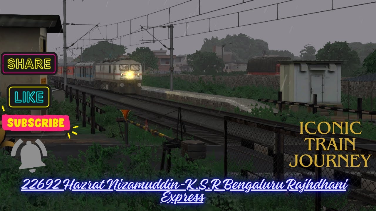 22692 Hazrat Nizamuddin-K.S.R Bengaluru Rajhdhani Express #railwork # ...
