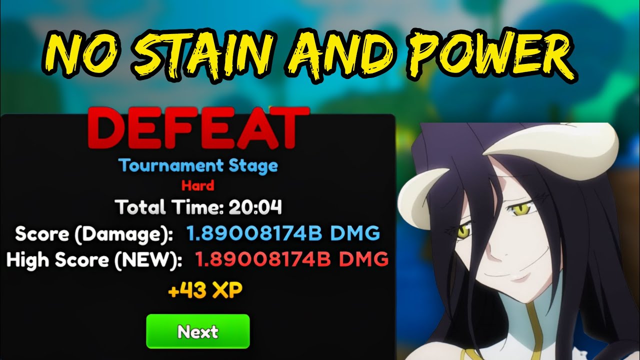 1.9B+ Damage Without Stain/Power On Tournament 30 | Anime Adventures ...