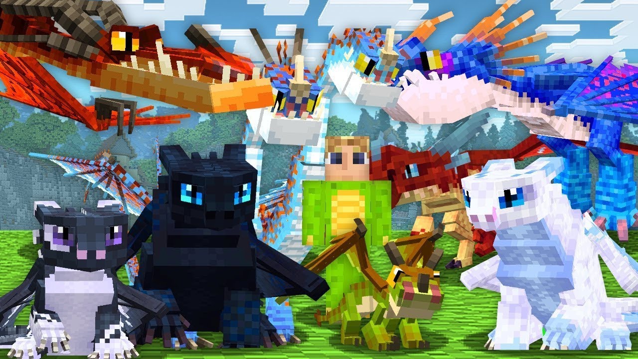 Cómo Entrenar A Tu Dragón en MINECRAFT nuevo MOD de DRAGONES - New Berk ...