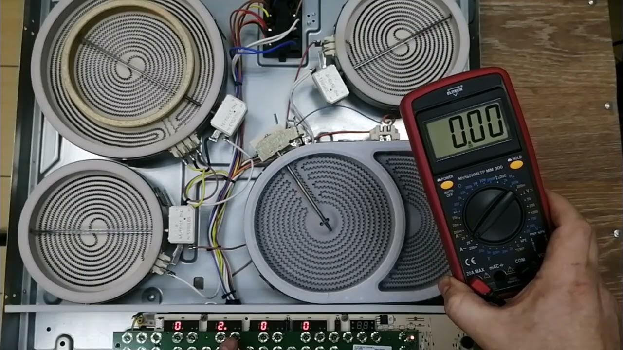 Не работают две конфорки Электрическая стеклокерамическая варочная ...