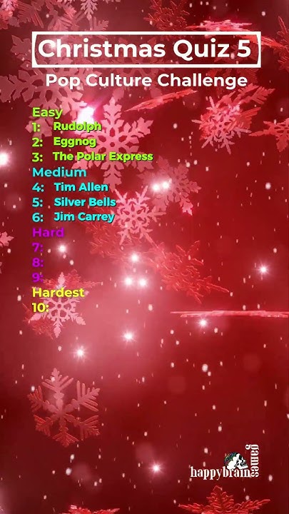 How Well Do You Know Christmas Pop Culture? 🎉🎅 #triviaquiz - YouTube