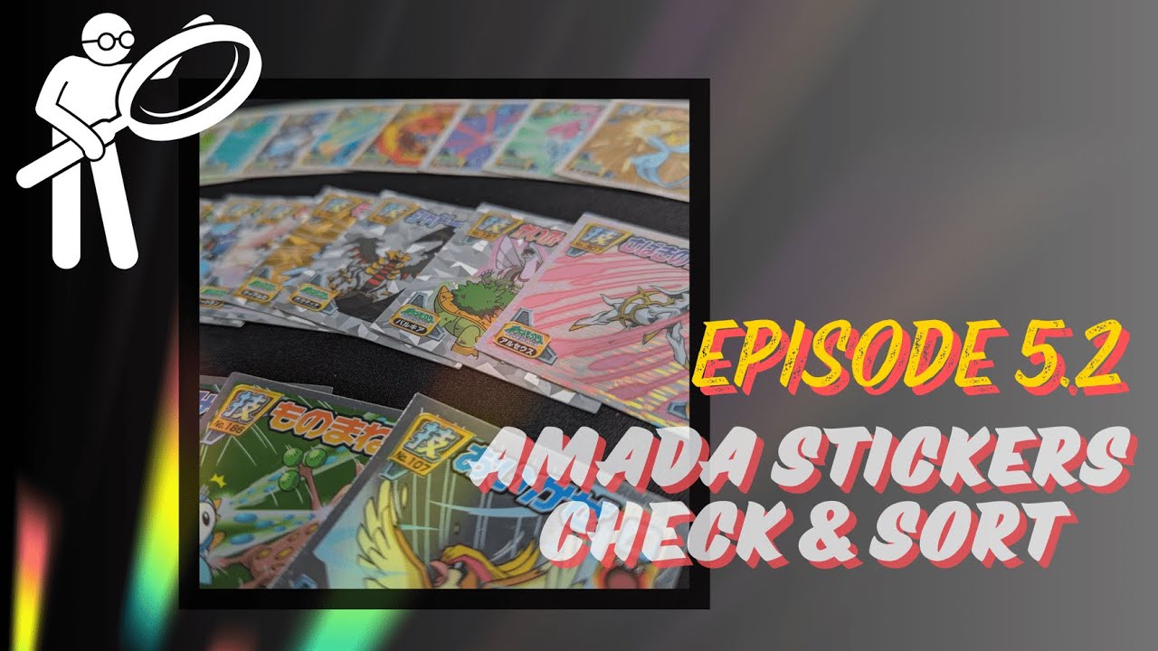#5.2 - Pokemon Amada Vintage Stickers Check & Sort - YouTube