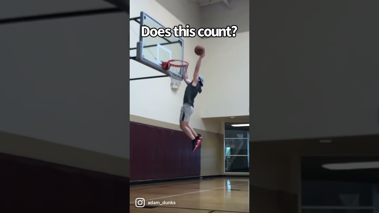 Does this count as a dunk? 😂 #fitness #dunk #jump #gym - YouTube