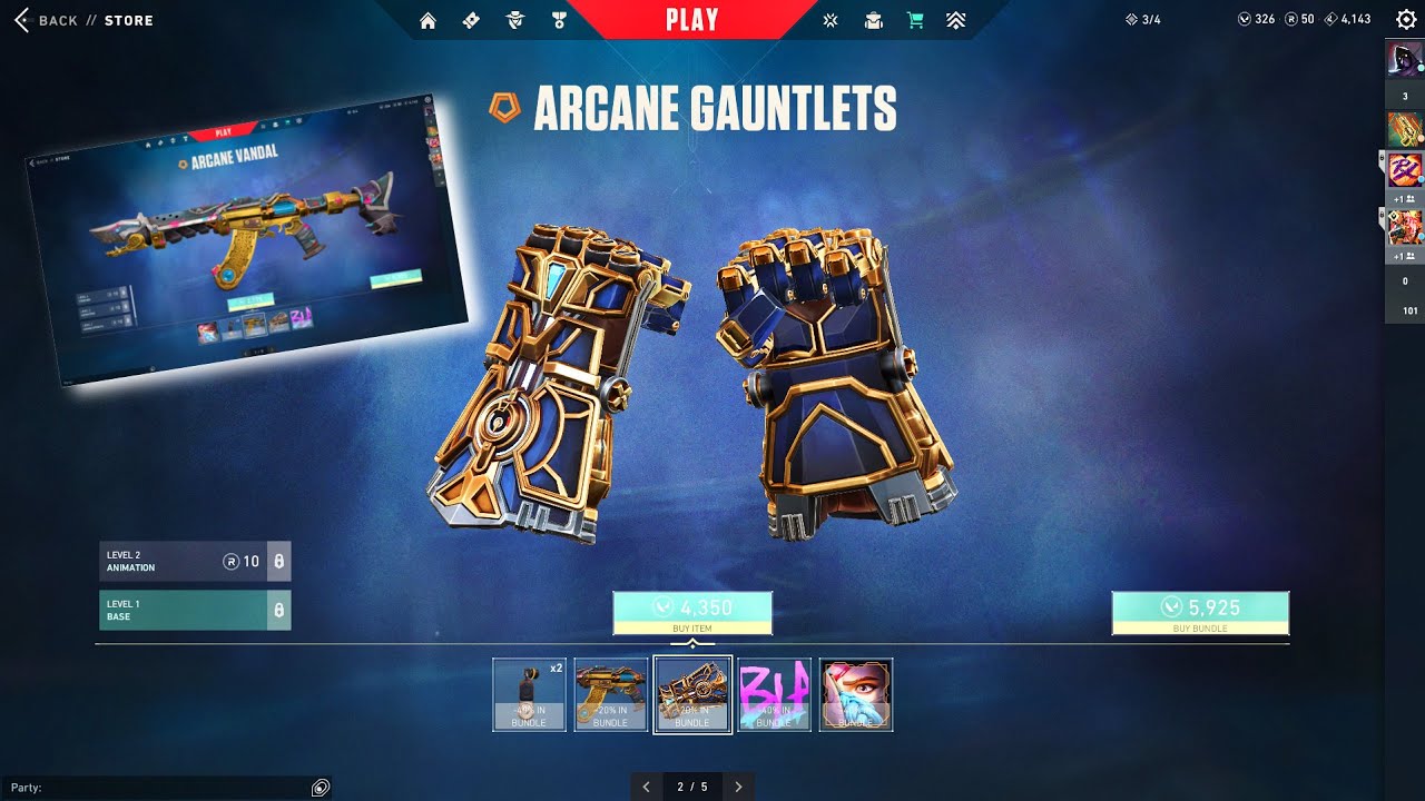 Buying Arcane 2.0 Gauntlet And Vandal ( Inspect And Finisher ) - YouTube